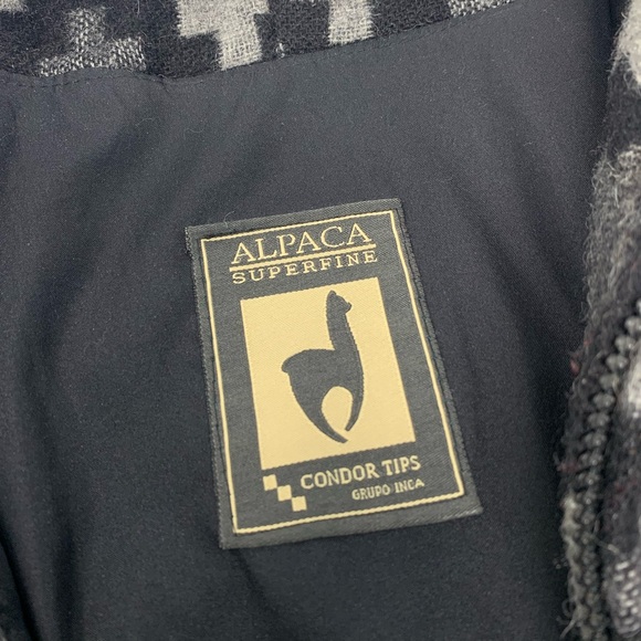 Alpaca 111 | Jackets & Coats | Alpaca 11 Superfine Condor Tips Black And Grey Oversized Bomber ...